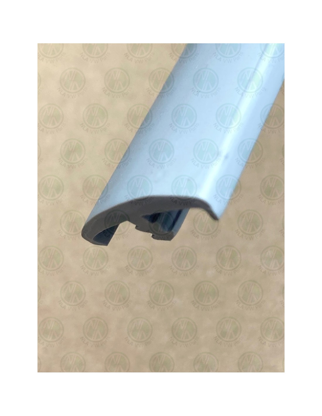 Rubber Edging Trim Silver T-Profile with Shoulder (per metre)