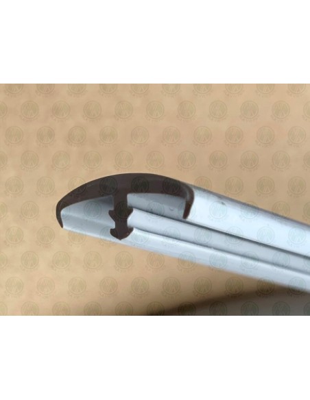 Rubber Edging Trim Silver T-Profile with Shoulder (per metre)